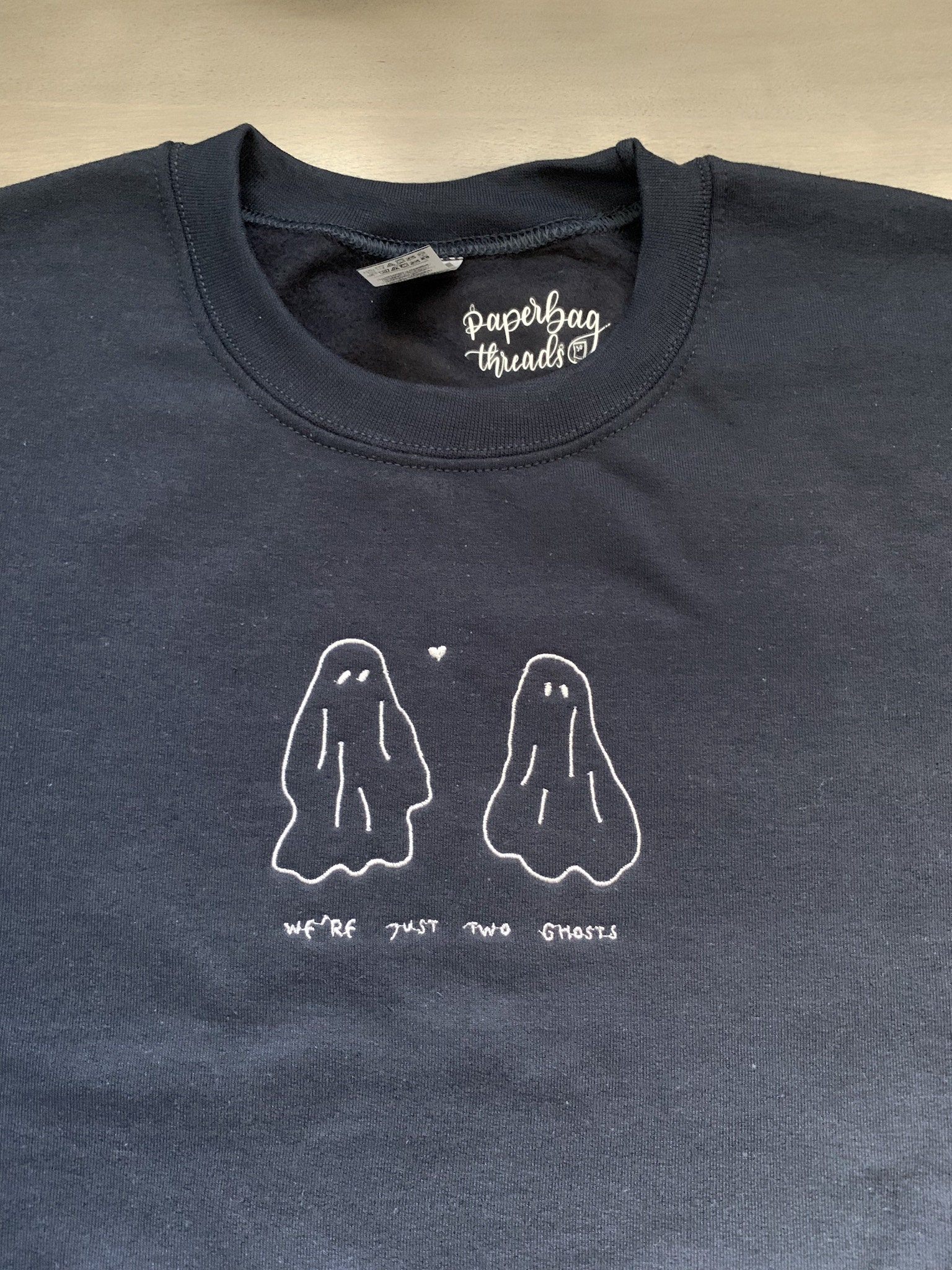 Halloween Sweater Cute Ghosts Ghost Sweater Embroidered - Etsy