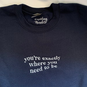 Positive Affirmation Embroidered Sweatshirt, Oversized Sweater, Cozy ...
