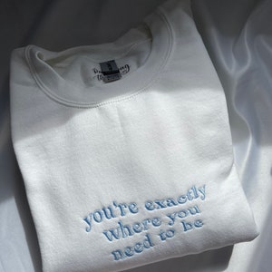 Positive Affirmation Embroidered Sweatshirt, Oversized Sweater, Cozy ...