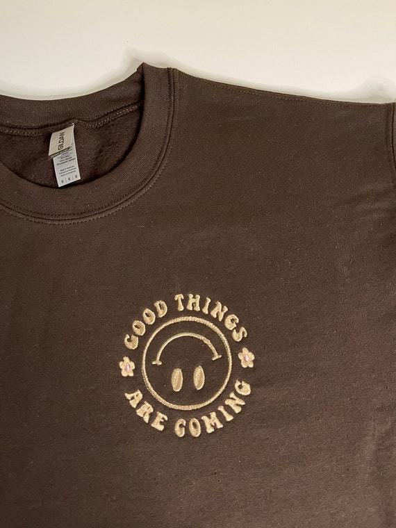 Positive Affirmation Smiley Face Oversized Cute Sweatshirt | Etsy