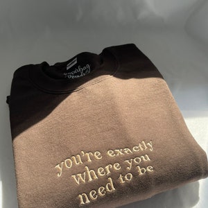 Positive Affirmation Embroidered Sweatshirt, Oversized Sweater, Cozy ...