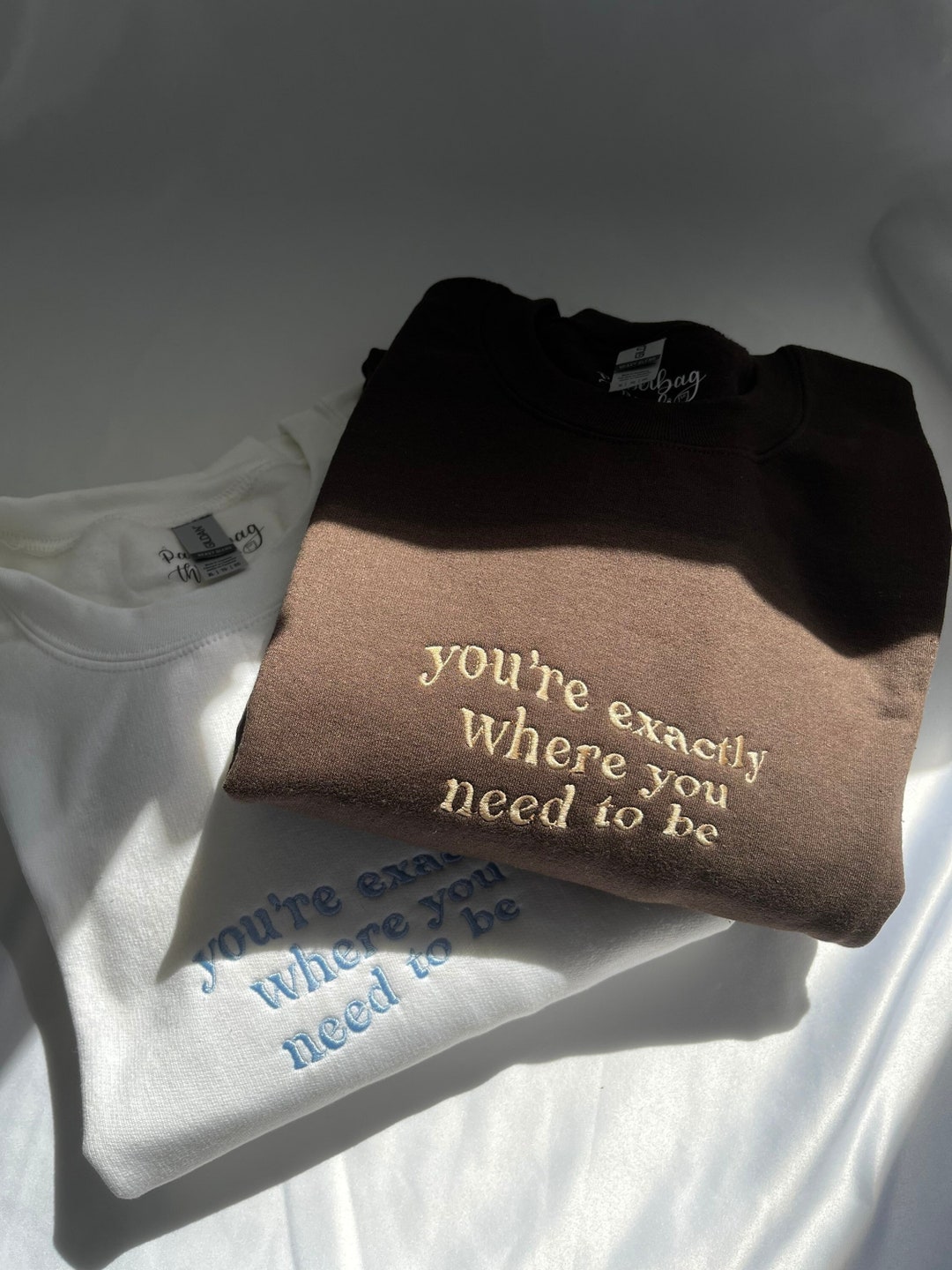 Positive Affirmation Embroidered Sweatshirt, Oversized Sweater, Cozy ...