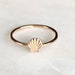 Tiny Shell Stacking Ring, Gold Filled Seashell Stacking Ring, Thin Gold Shell Ring, Stacking ...