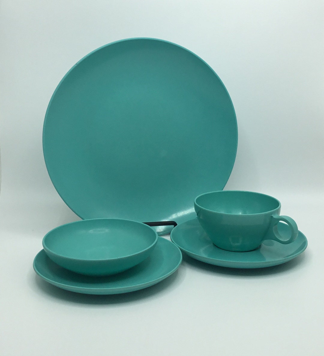 Turquoise Melmac Dinnerware Set Beverly by Prolon - Etsy