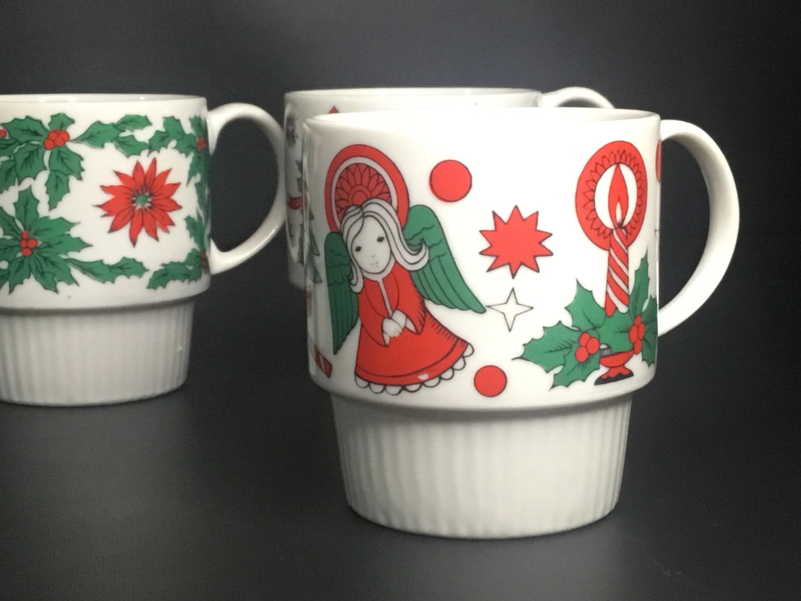 Stacking Christmas Mugs Set of 4 - Etsy