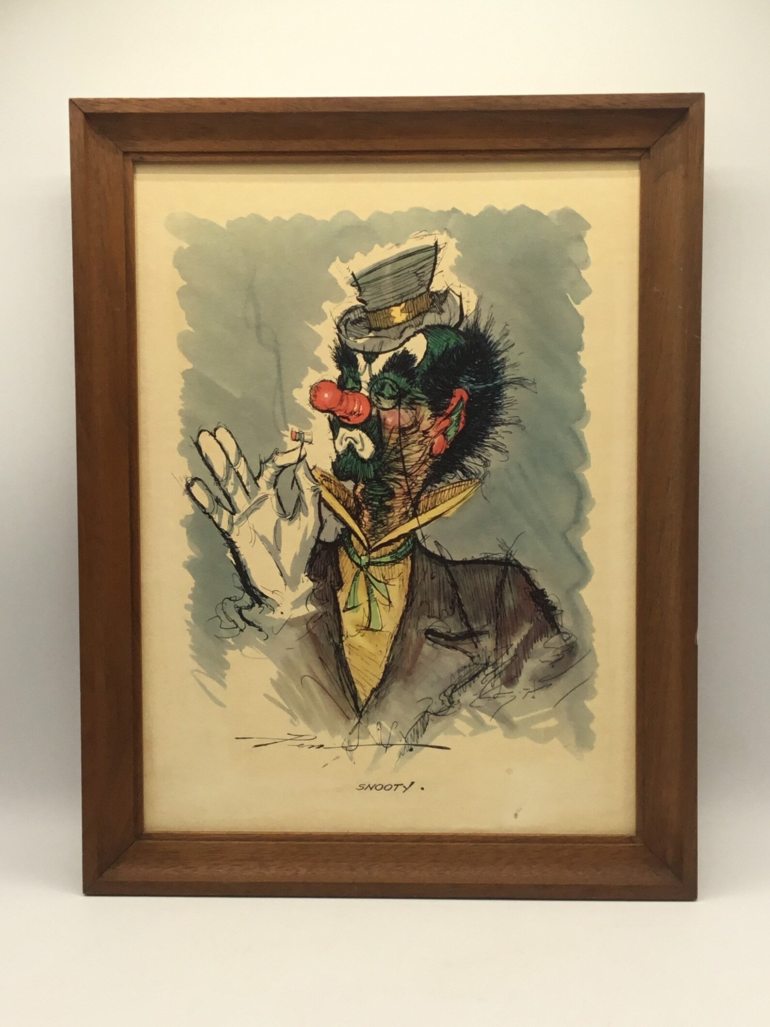 Mid Century Clown Art Snooty and Pat by William Pender | Etsy