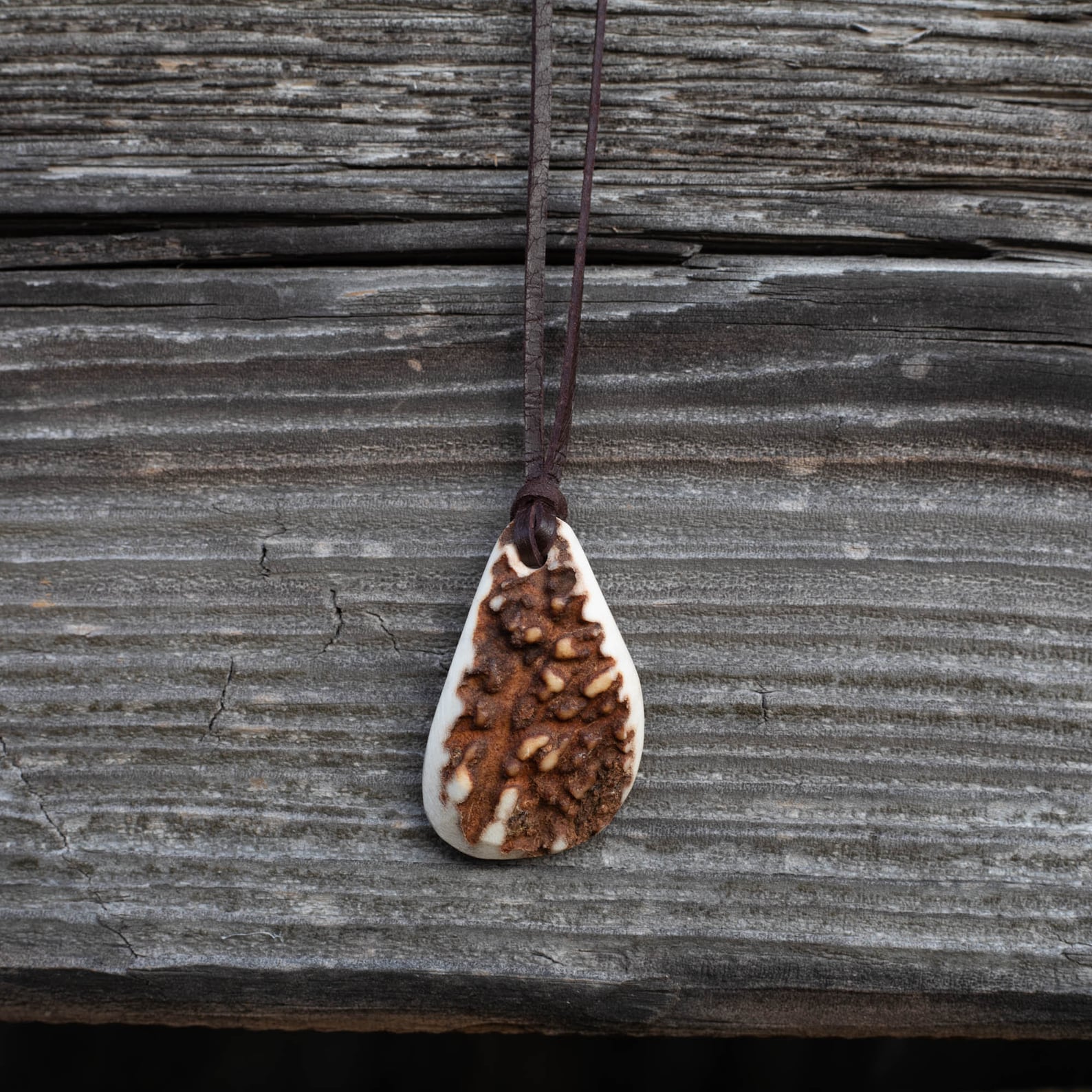 Deer Antler Necklace Antler Horn Pendant Real Deer Horn - Etsy