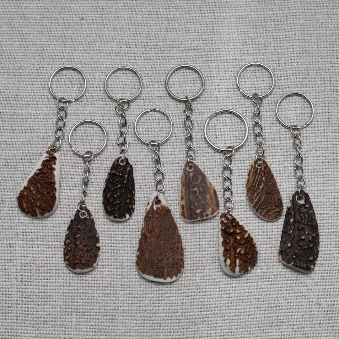 Keychain, Antler Key Ring, Real Antler Key Chain, Hunter Gift Idea, Key ...