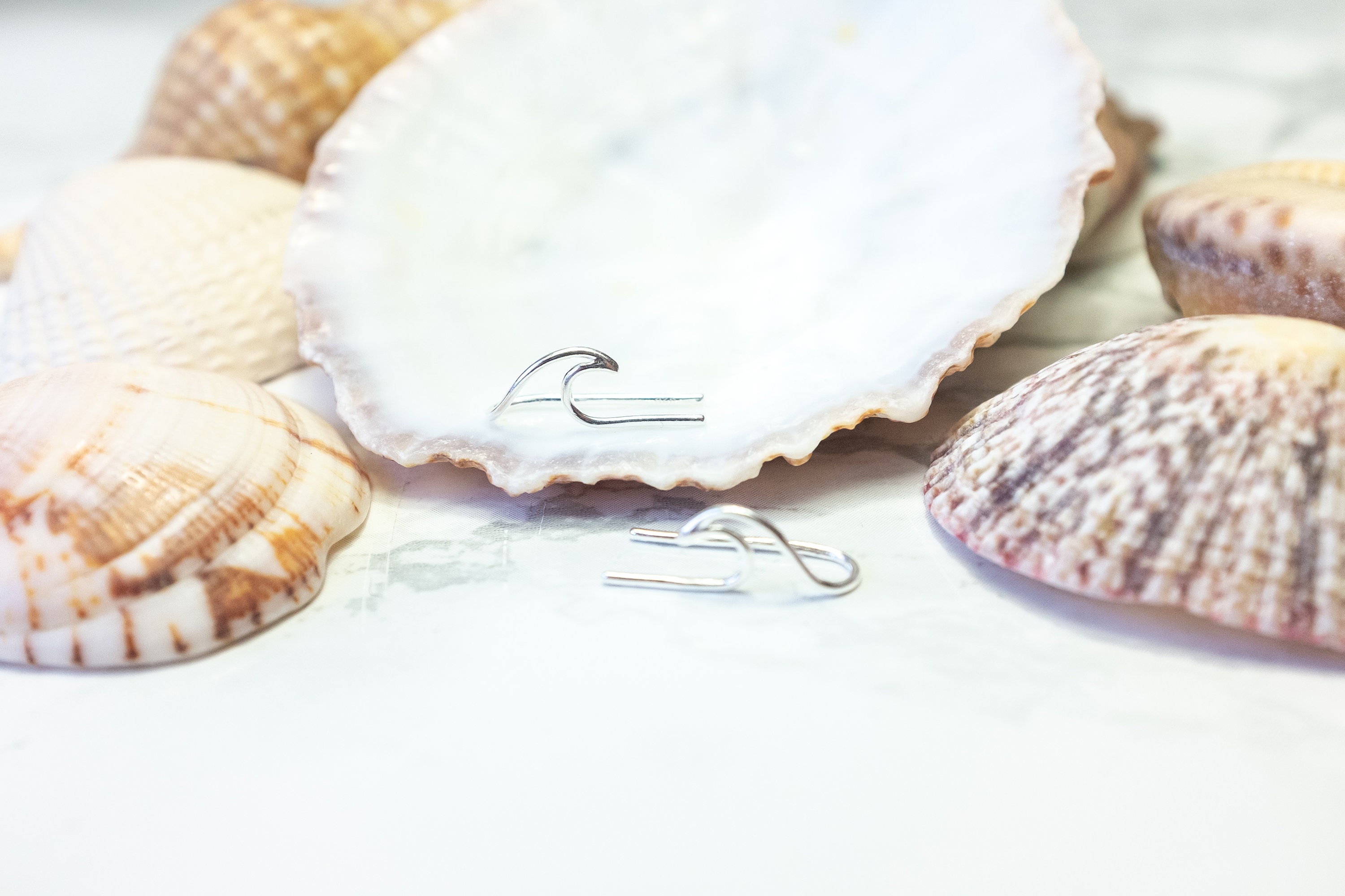 Wave Ear Climber Set, Sterling Silver Ear Crawler, Dainty Earrings ...