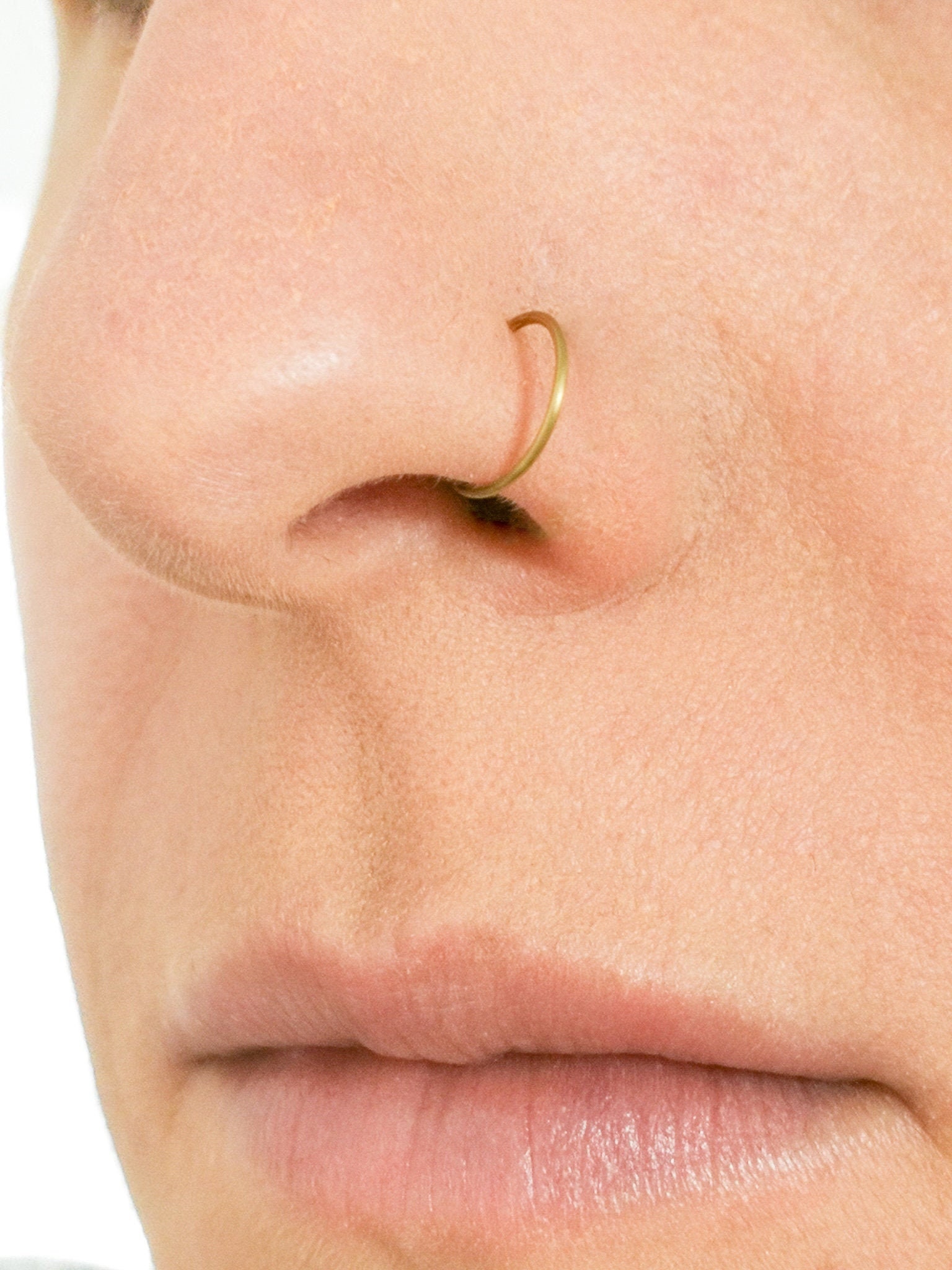 Fake Nose Ring with small Flaws Clip on Nose Ring Faux Nose | Etsy