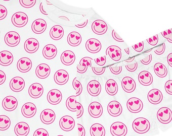 Pink Smiley Face Pajamas - Etsy