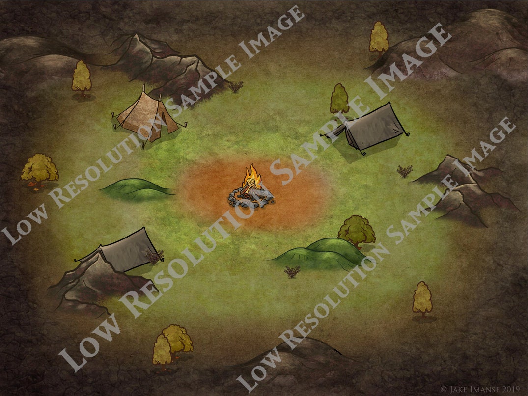Wall Hangings Home & Living Prints Pathfinder Campfire Fantasy RPG Map ...