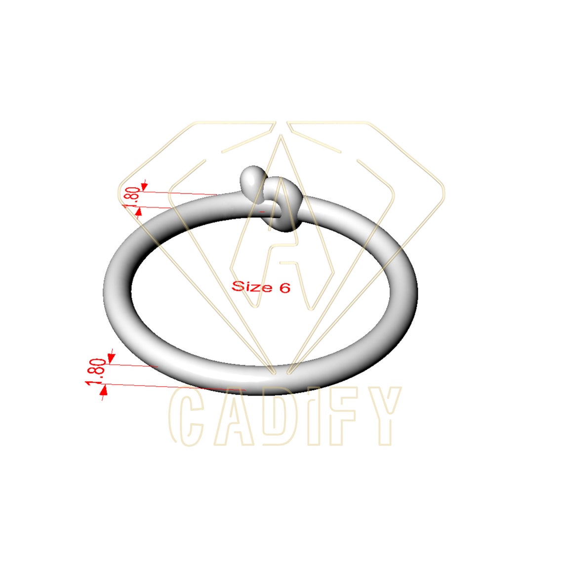 STL File 3D Printing Jewelry Knot Ring Instant Download CAD File for ...