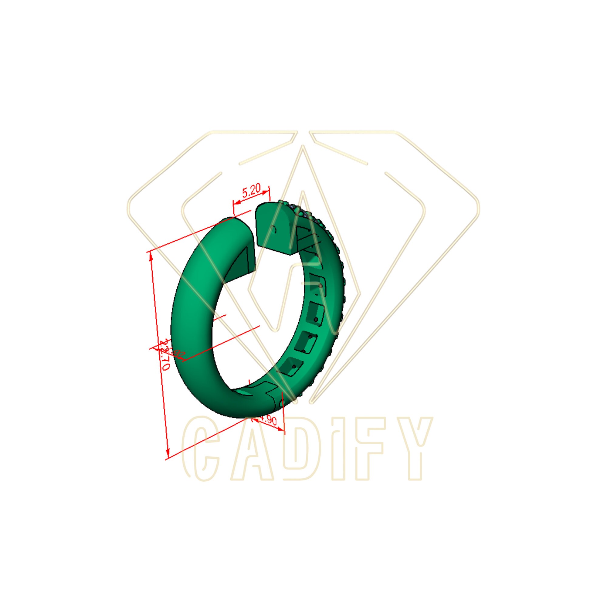 Earring Print File 3D STL Pave Huggies Diamond Hoop Earrings ...