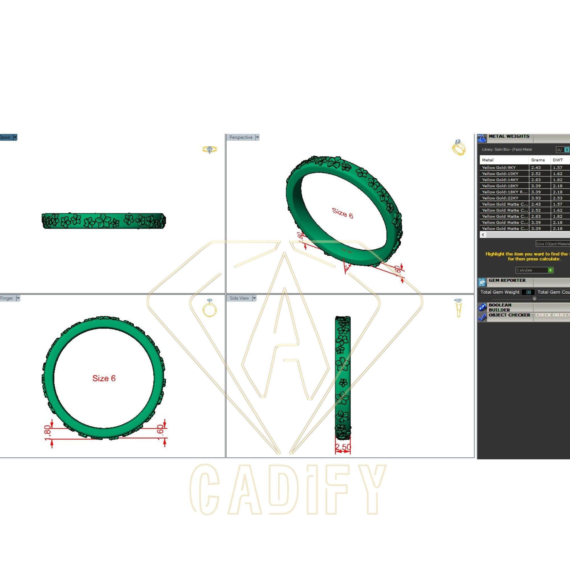 Round Signet Ring STL File For 3D Printing CNC Jewelry Production ...