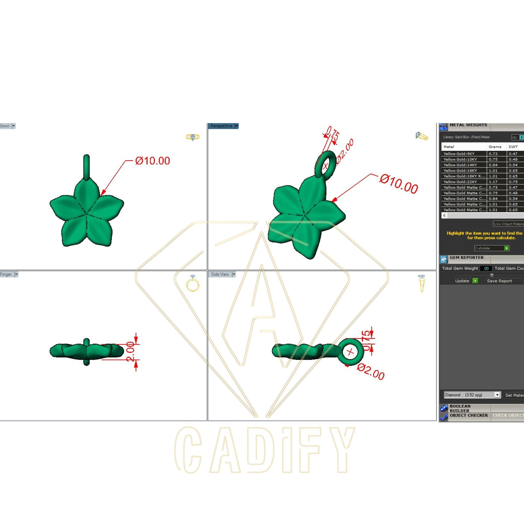 STL Heart Pendant Charm Instant Download Jewelry CAD File 3D Printing ...