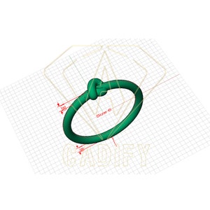 STL File 3D Printing Jewelry Knot Ring Instant Download CAD File for ...