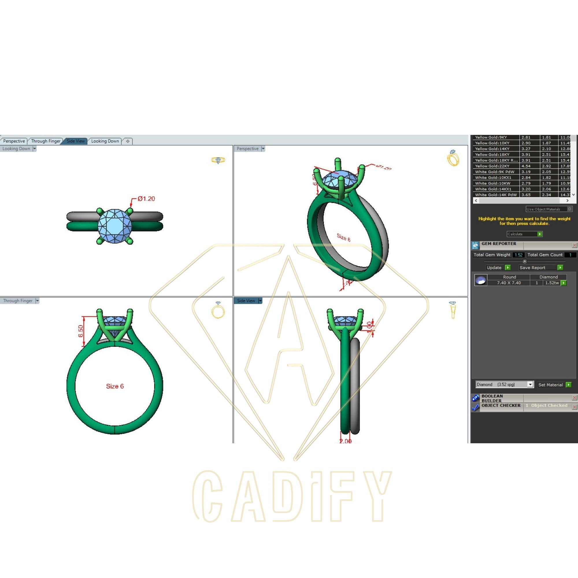 3D File Ring Engagement Ring Cathedral Solitaire Round Diamond 1.5 Ct ...