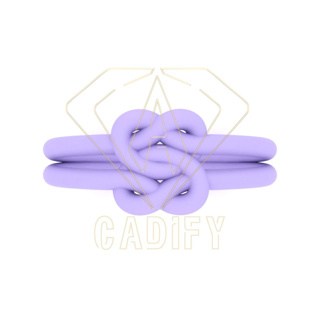 STL File 3D Jewelry Double Knot Ring Instant Download CAD File for CNC ...