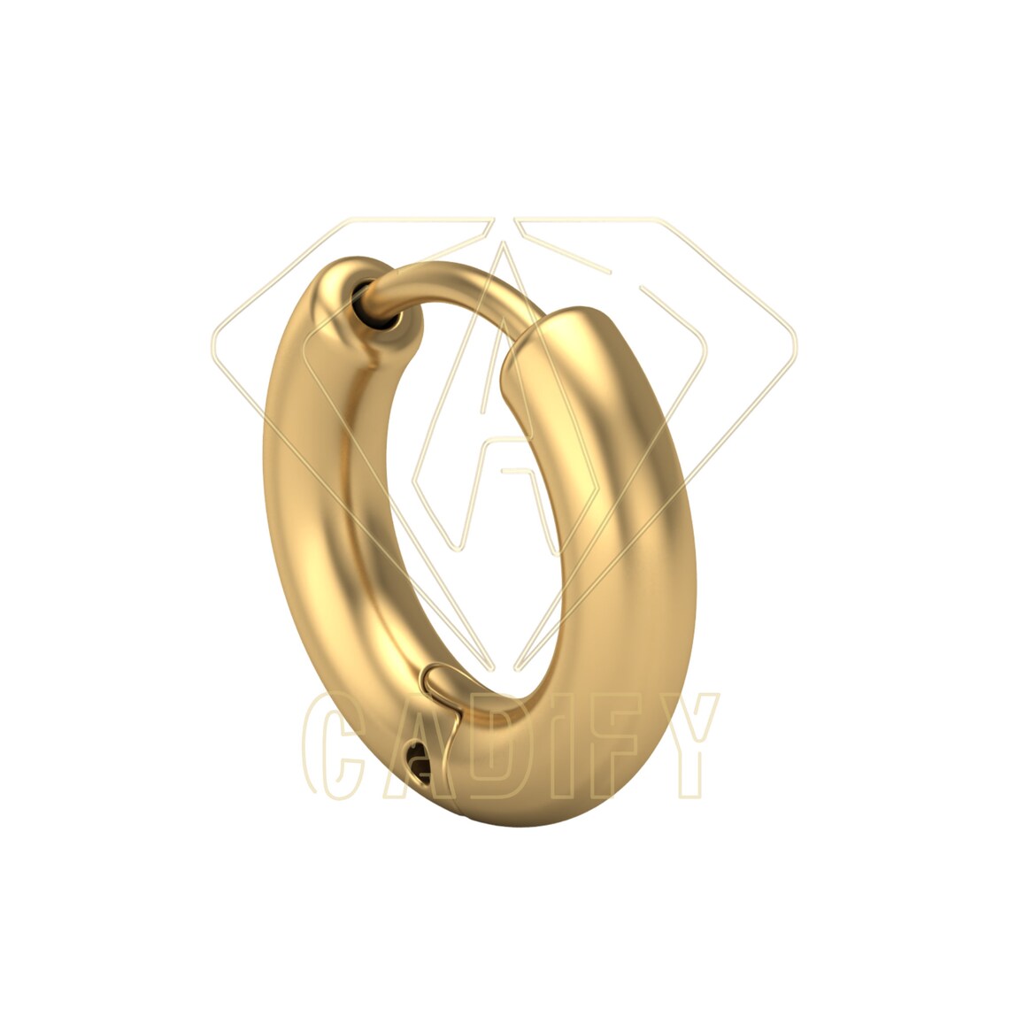 Earring Print File 3D STL Round Hoop Small Huggies Earring ...