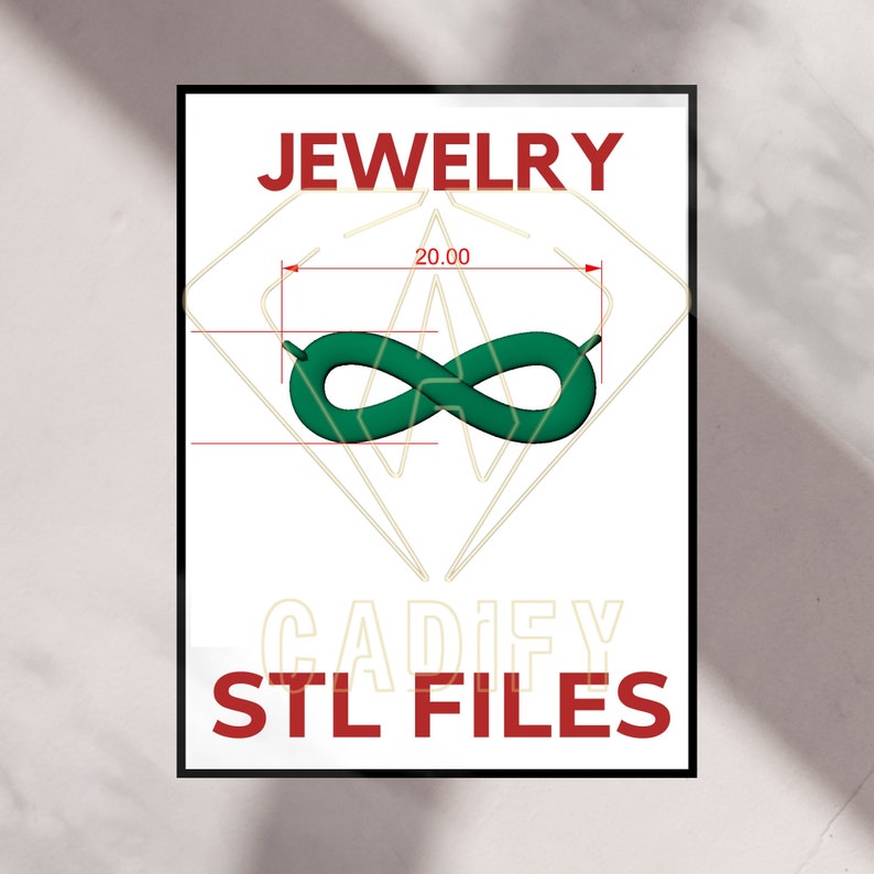 Infinity Pendant STL File Charm - Instant Download - 3D Modeling CAD ...