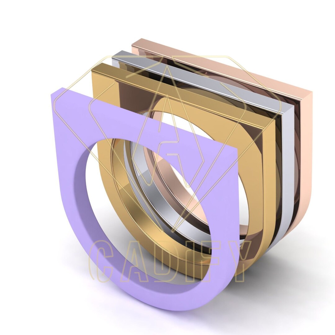 3D File Ring Stacking Band Flat Ring 2mm Downloadable STL File for 3D ...