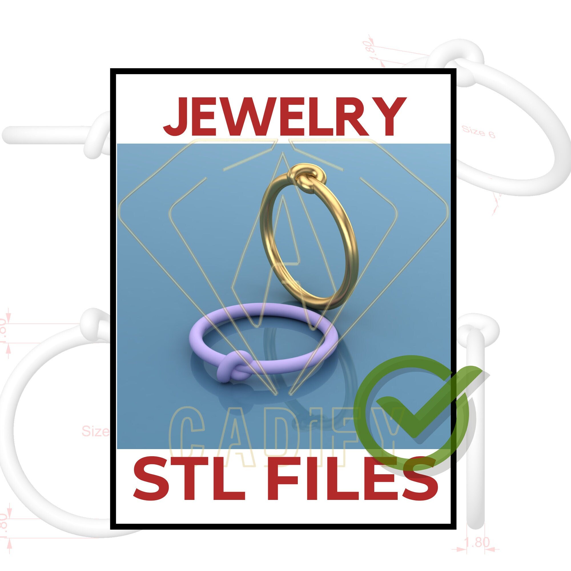 STL File 3D Printing Jewelry Knot Ring Instant Download CAD File for ...