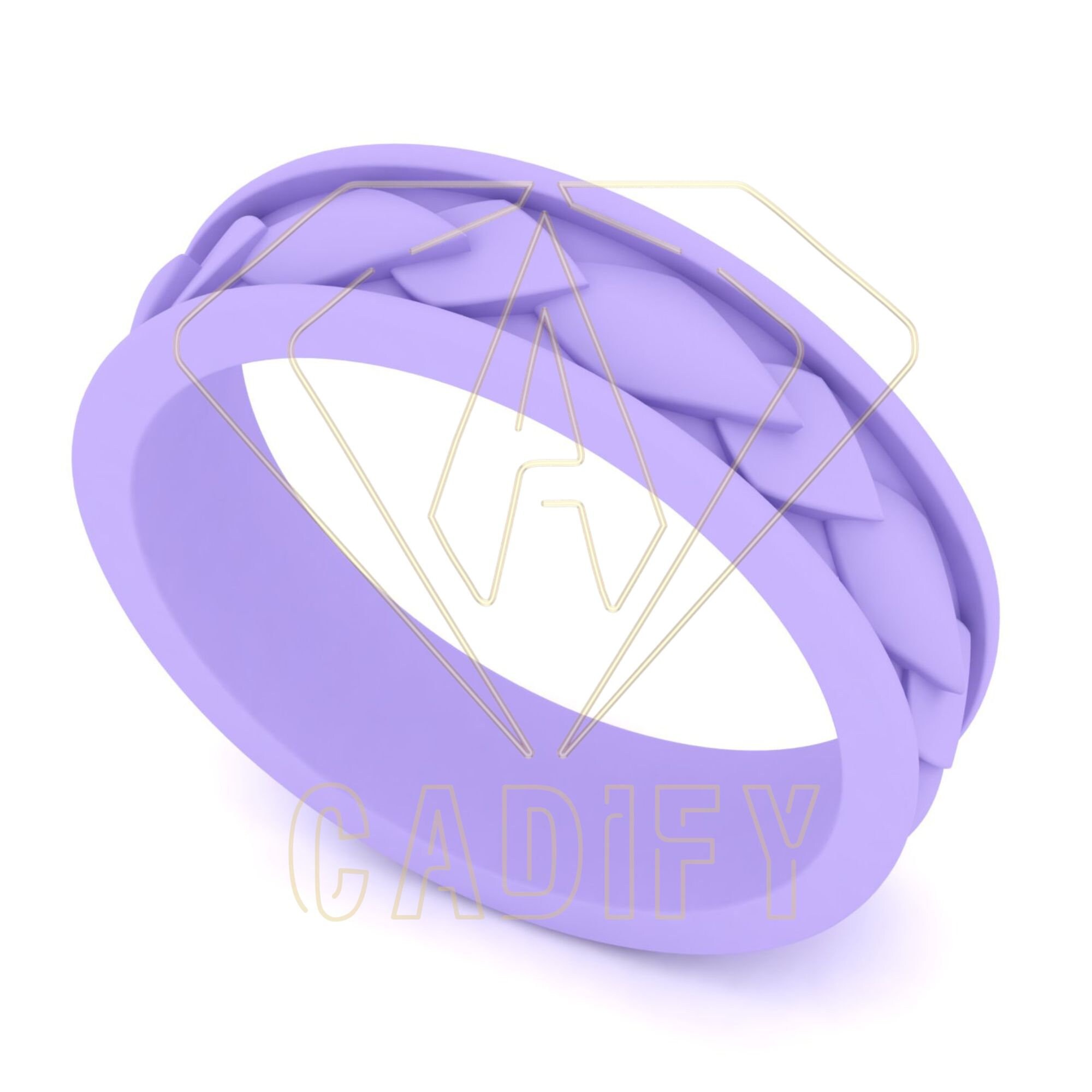 3D File Ring Rhombus Spearhead Pattern Band 5mm Downloadable STL File ...