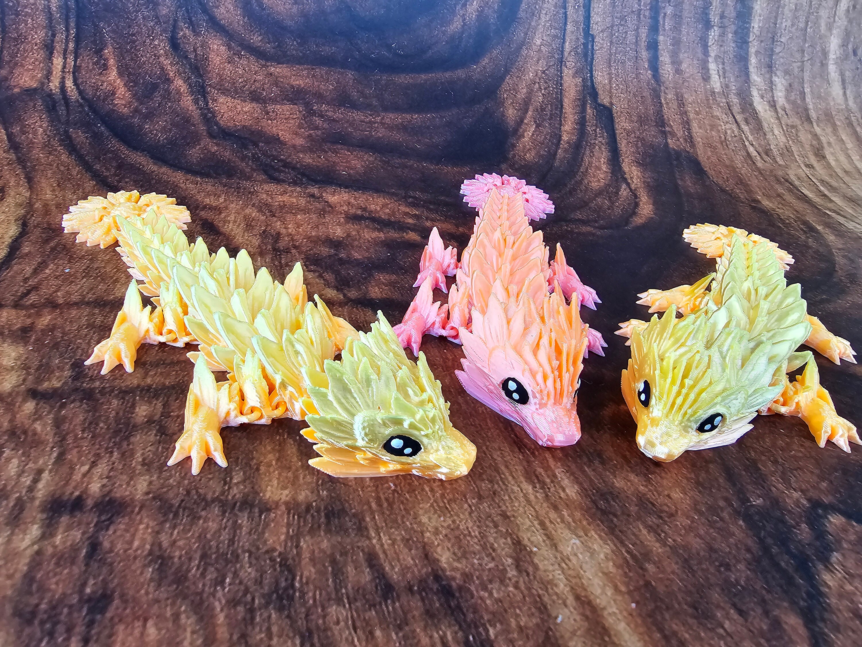 Flower Dragon Sunflower Custom 3D Prints Personalized Dragon Fidget Toy ...