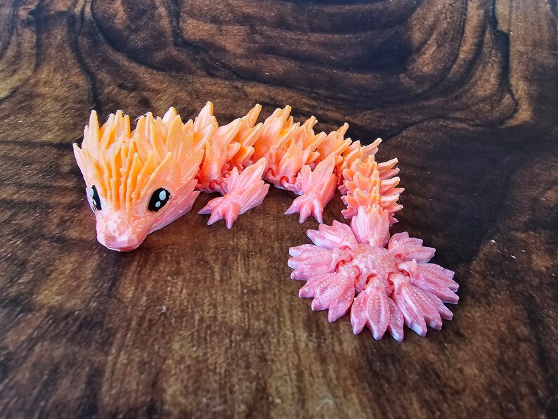 Flower Dragon Sunflower Custom 3D Prints Personalized Dragon Fidget Toy ...