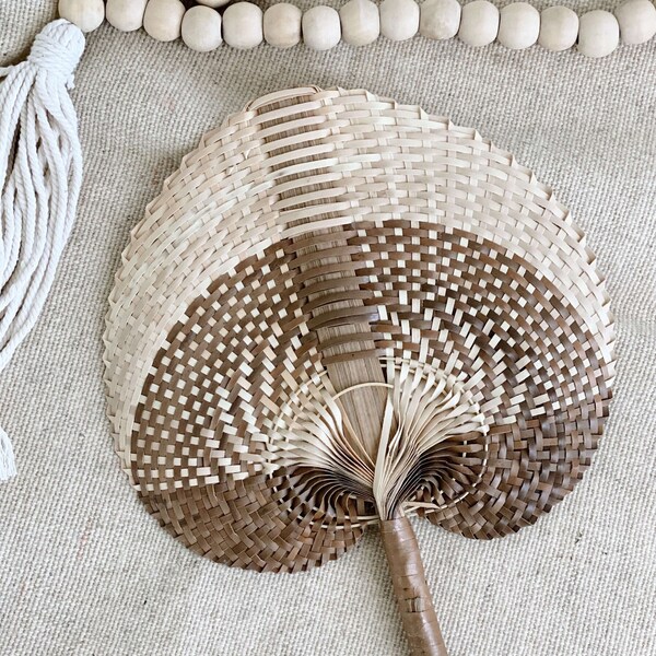 Palm Leaf Hand Fans - Etsy
