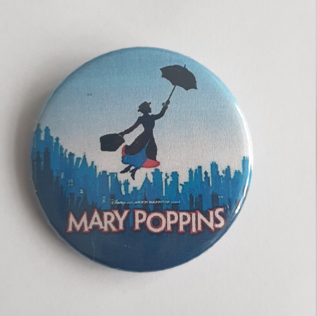 A 38mm Mary Poppins Badge - Etsy