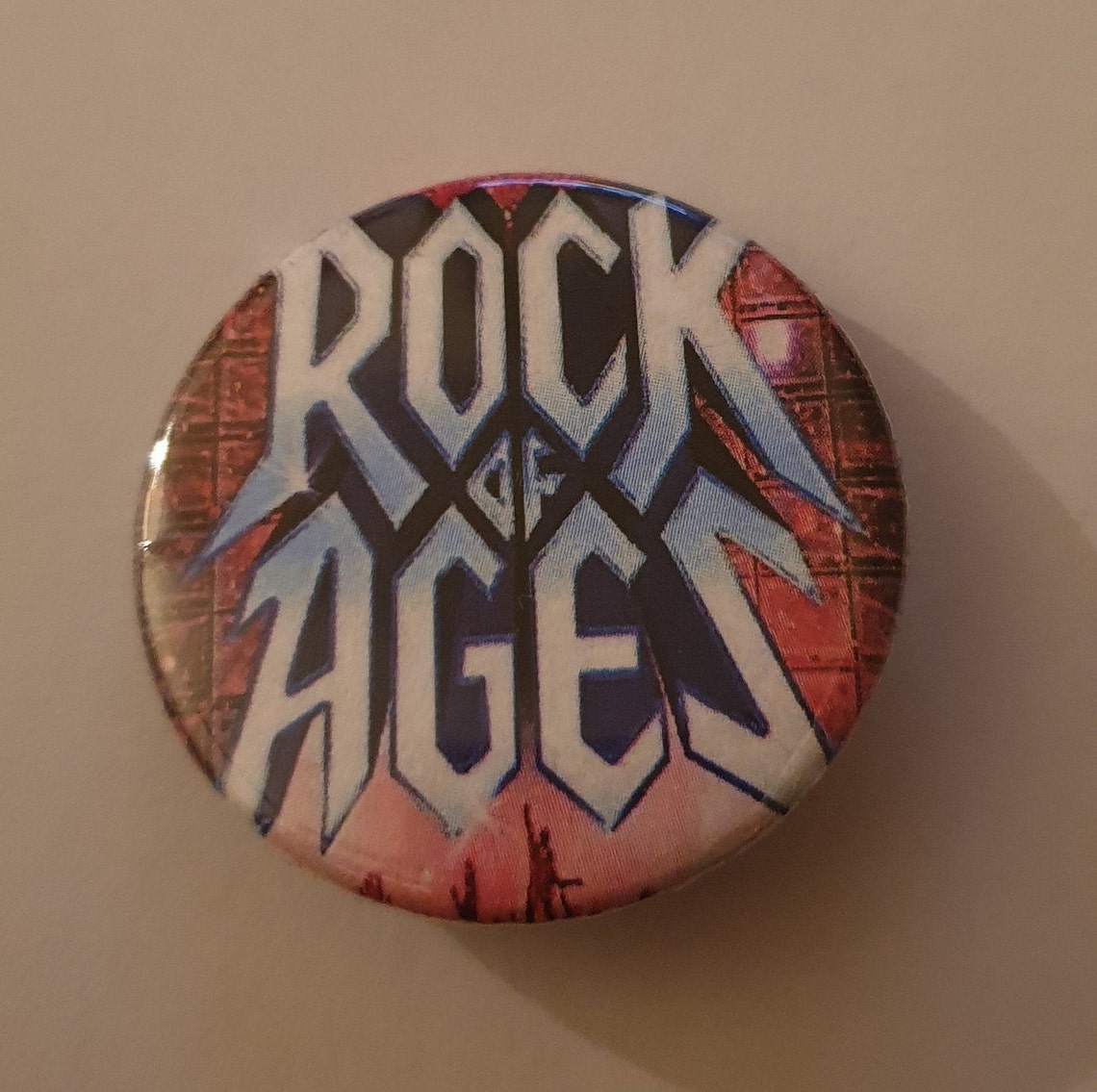 A 38mm Rock of Ages Badge - Etsy