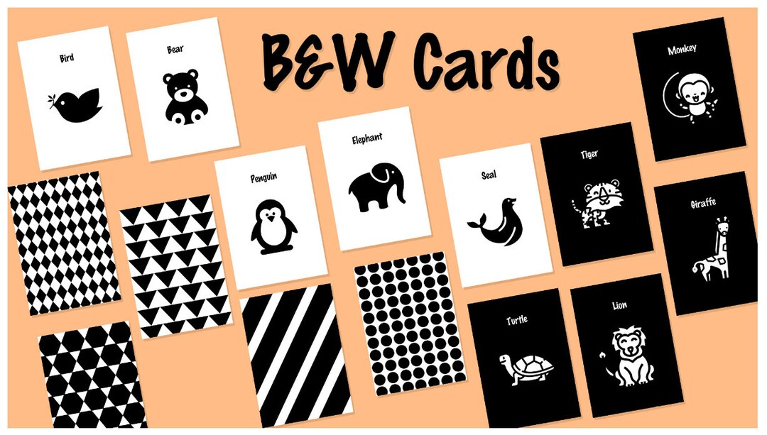 High Contrast Flashcards for Babies | Visual Development Stimulation ...
