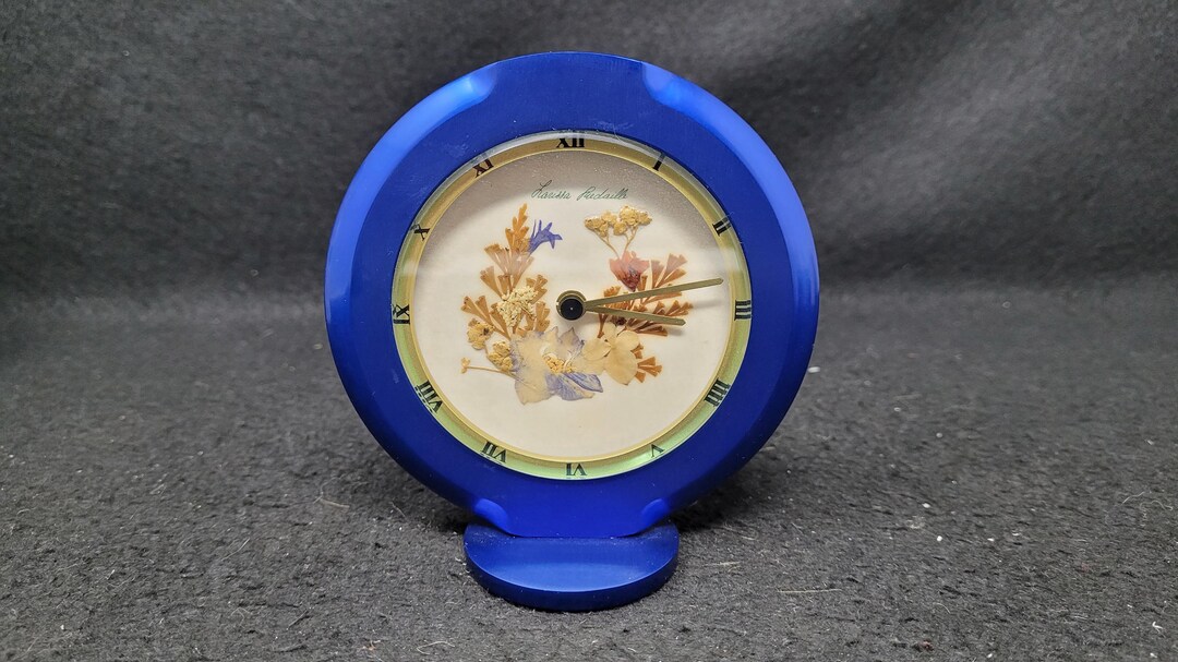 HECHINGER Desk Clock Larissa Predaille Presses Flower Face Metal - Etsy