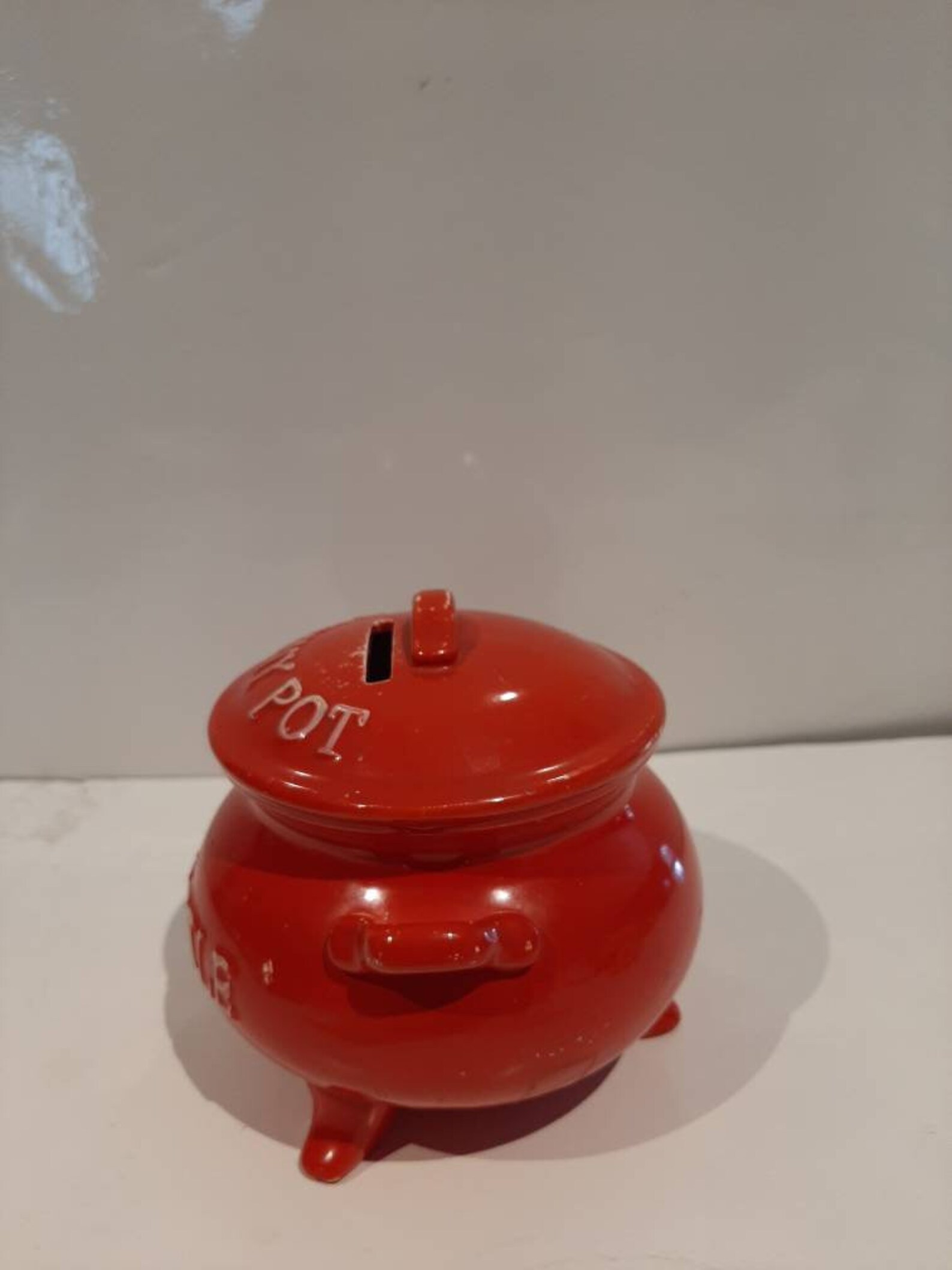 Vintage Penny Pot Red Kettle Bank - Etsy