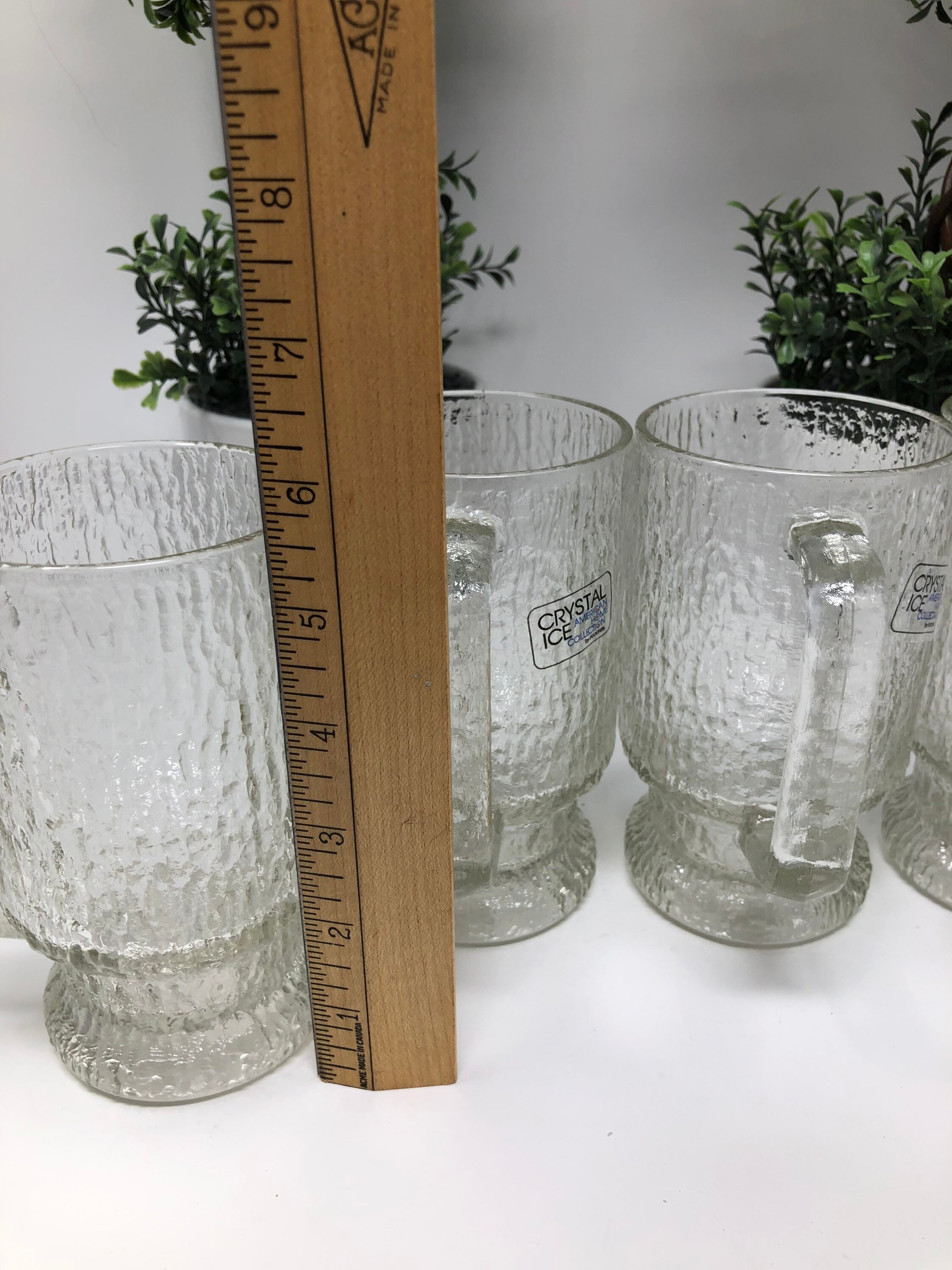 Vintage Set of 4 Crystal Ice American Home Collection By | Etsy