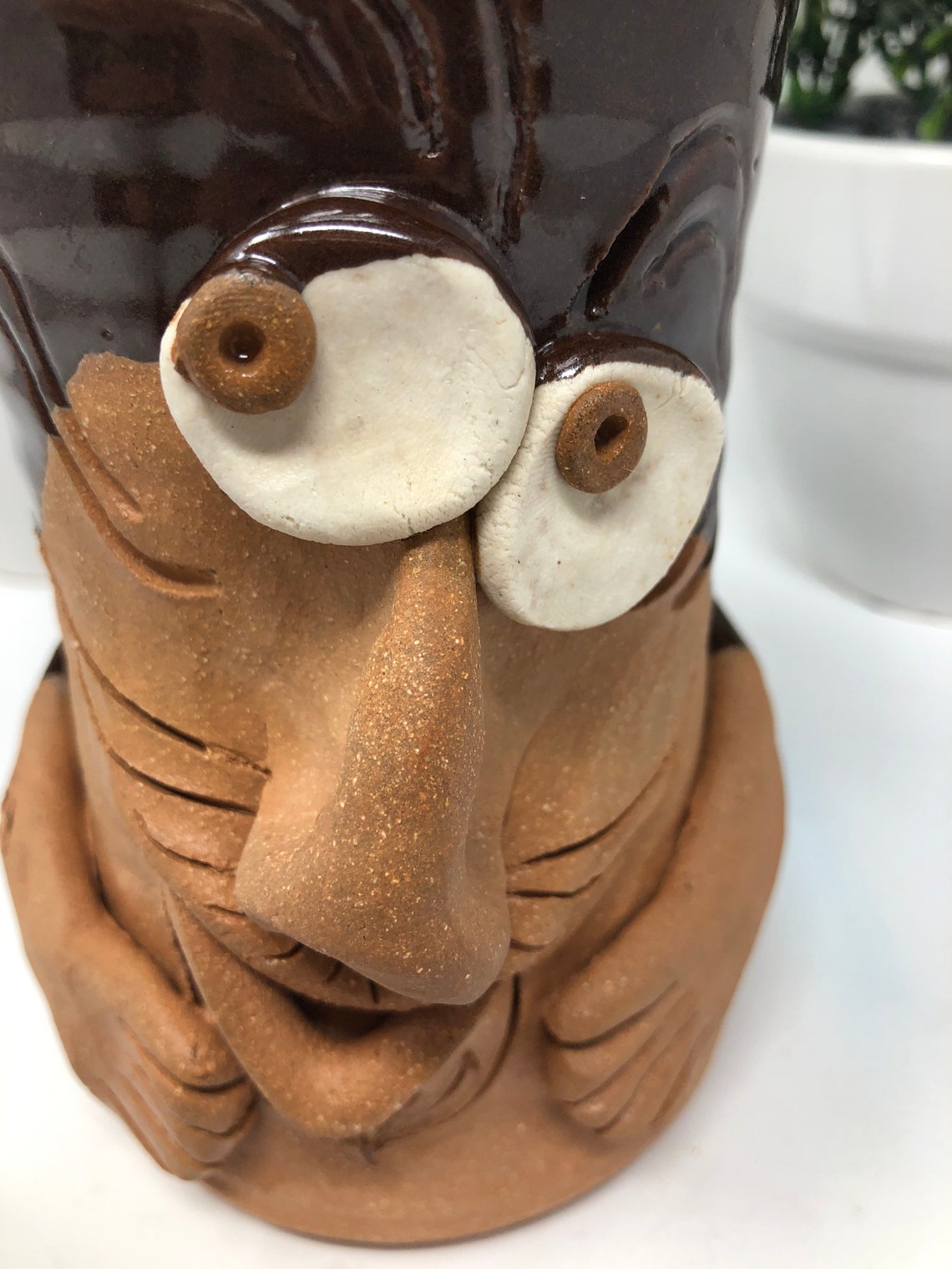 Vintage Stoneware Pottery Ugly Funny Face Mug/ Cup. | Etsy