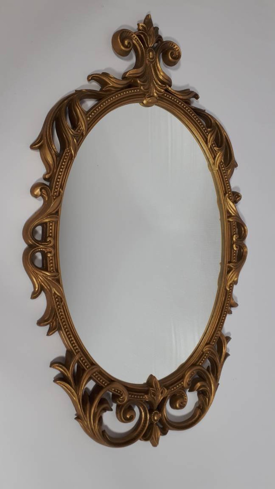 Hollywood Regency Gold Mirror - Etsy