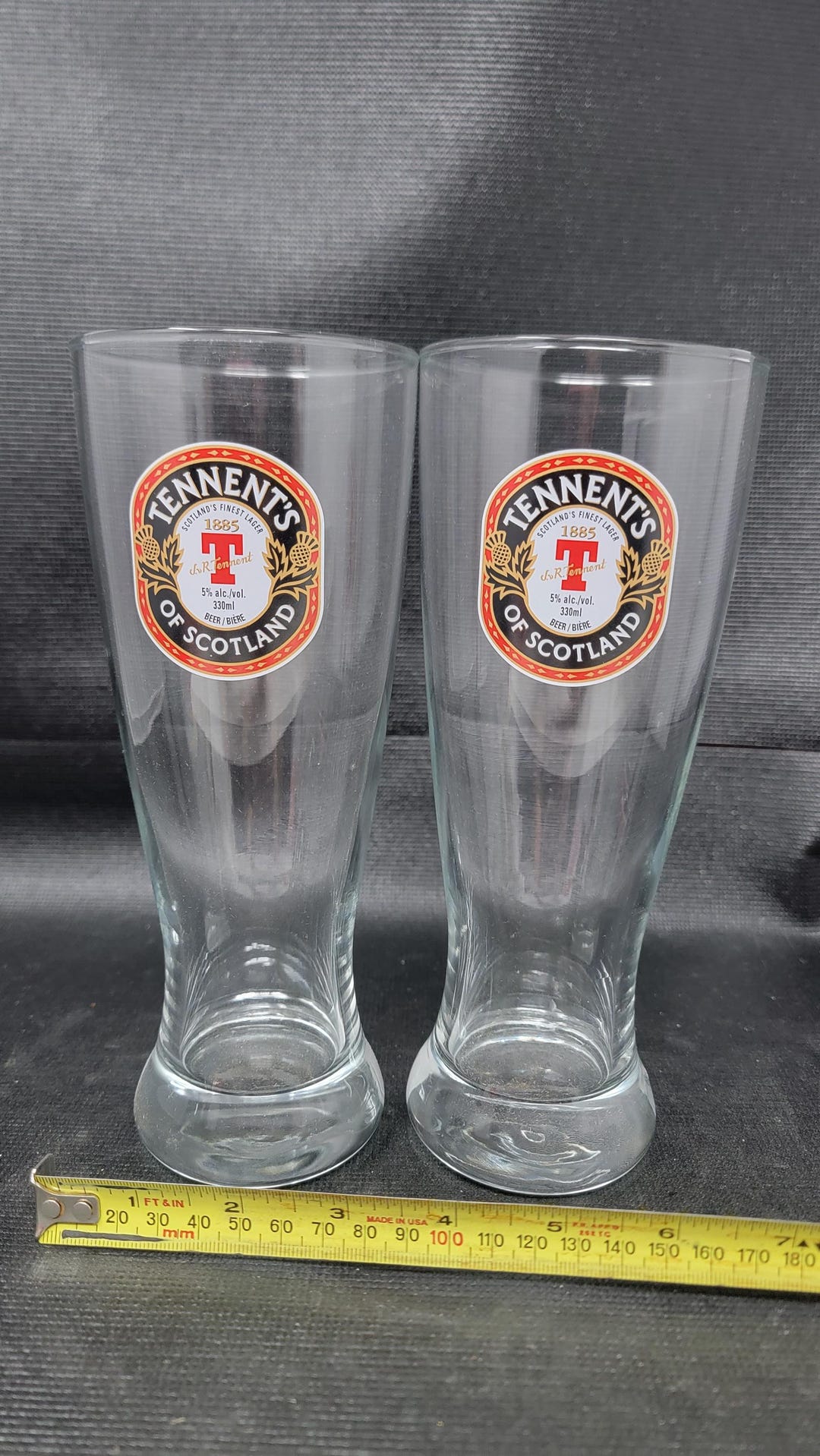 TENNENT'S of Scotland Half Pint Beer Glass Tennents Set of 2. S3 - Etsy