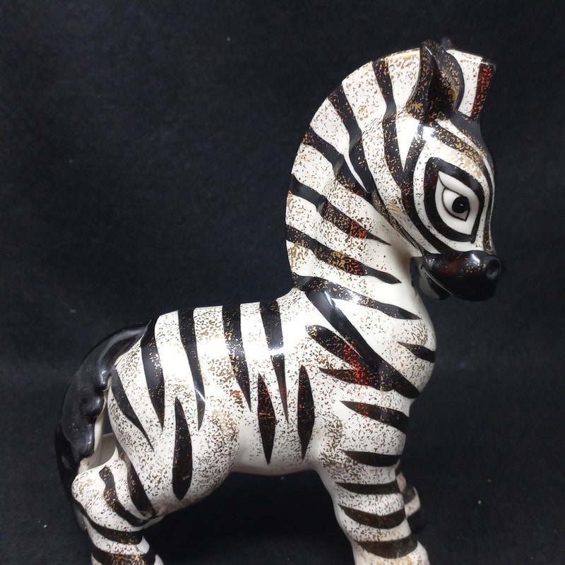 Porcelain Zebra Figurine - Etsy