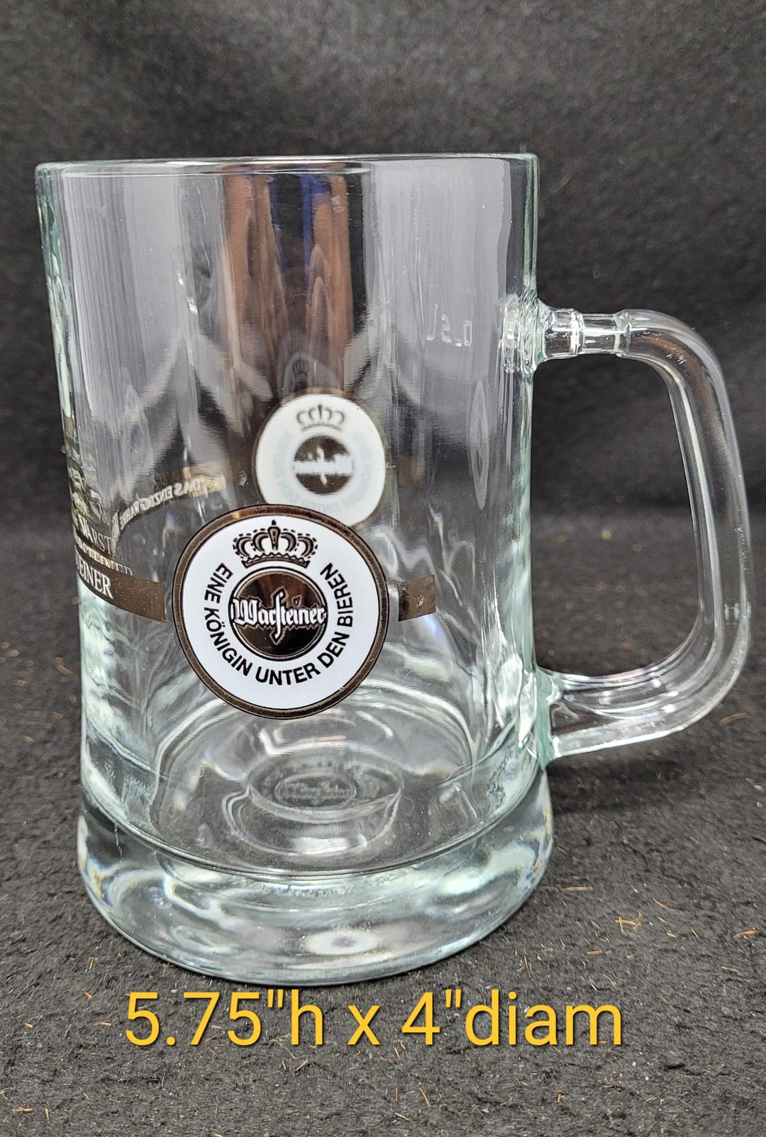 Warsteiner German Beer Glass Mug 1 L by Wa - Etsy