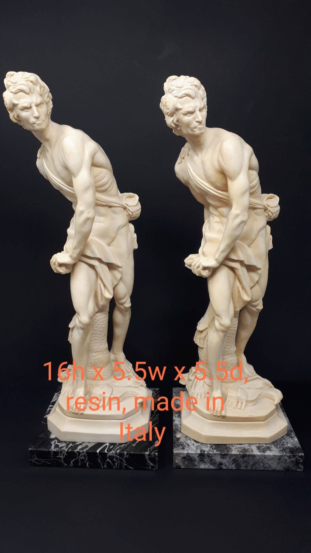 A.santini David and Goliath Sculpture Made in Italy Set of 2 - Etsy
