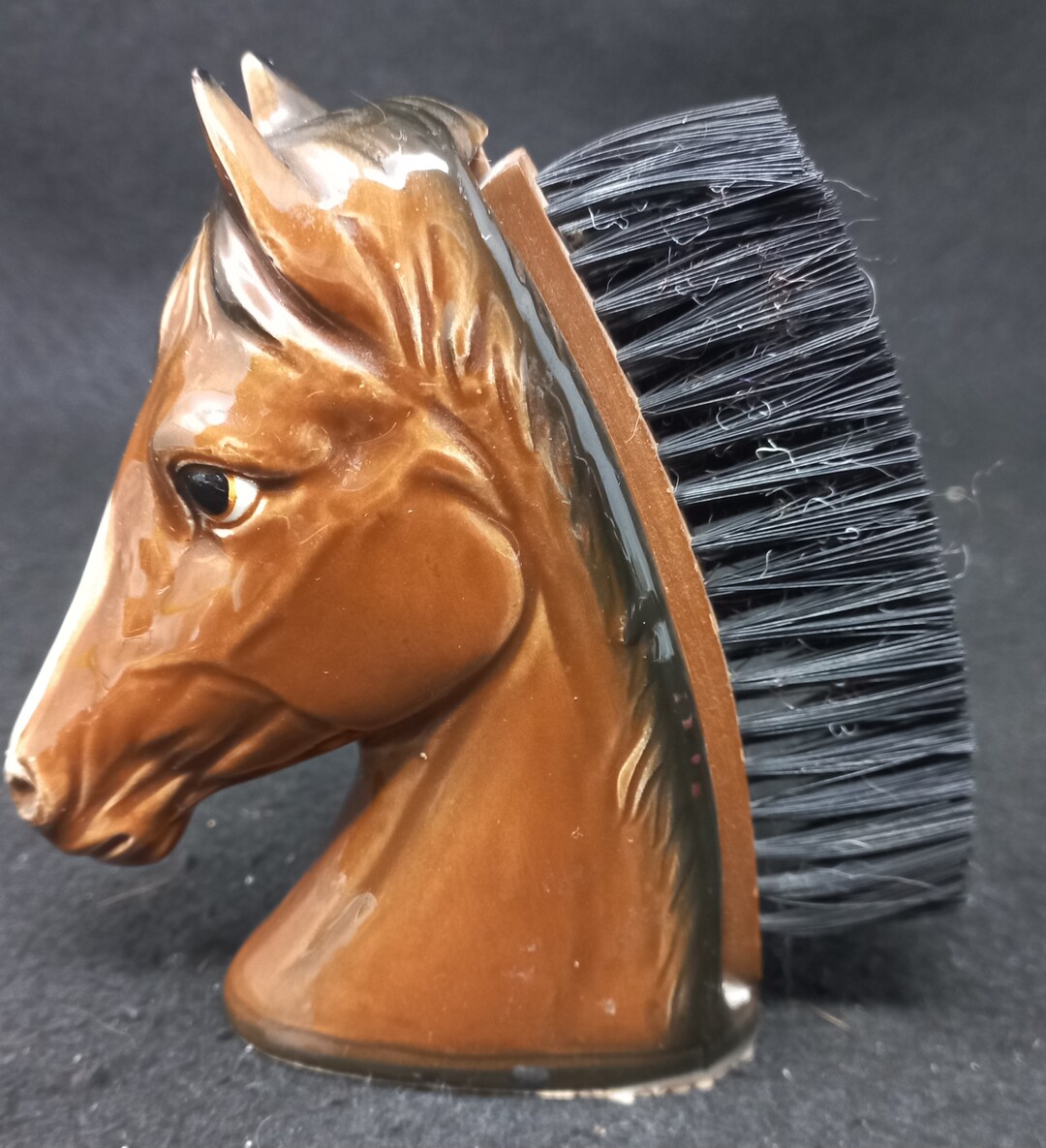 Vintage Ceramic Horse Head Clothes Brush - Etsy