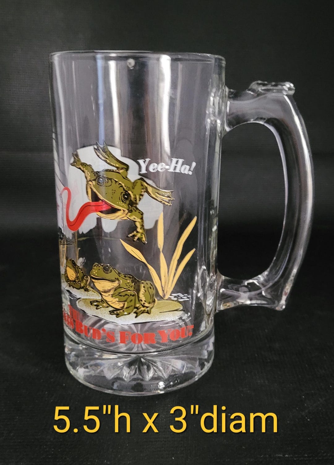 Budweiser Frogs Toads This Buds for You 10 Ounce Glass Mug. S3 - Etsy