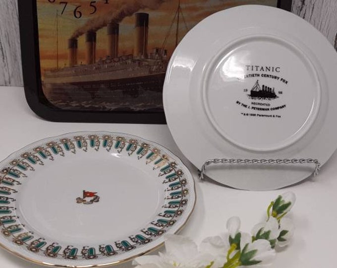 Titanic Movie Recreation China Plates First Class White Star Logo First ...