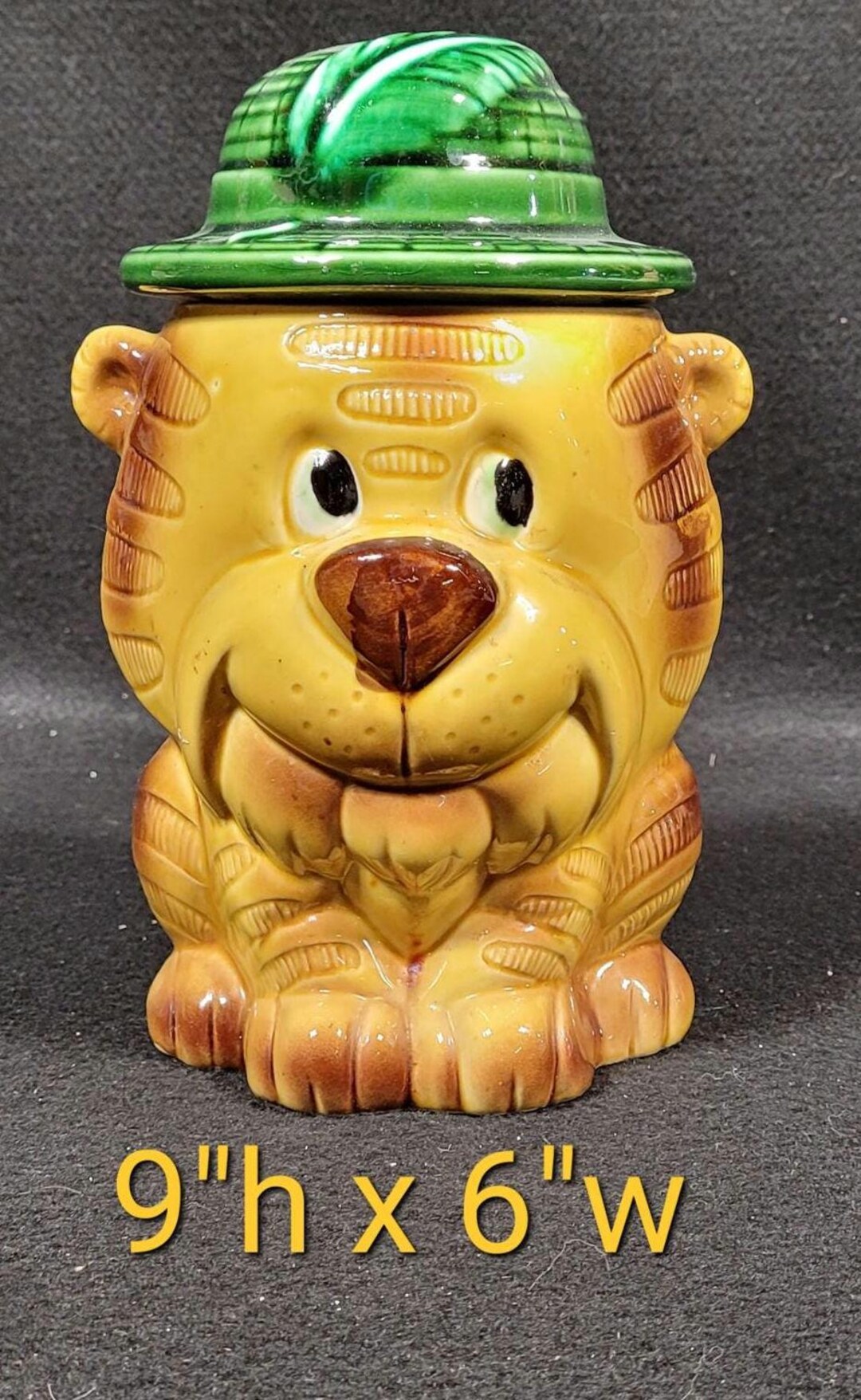 1960's Vintage Lion Cookie Jar With Safari Hat as Top. Japan. S4 - Etsy