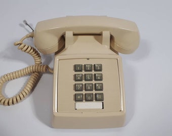Vintage Push Button Telephone - Etsy