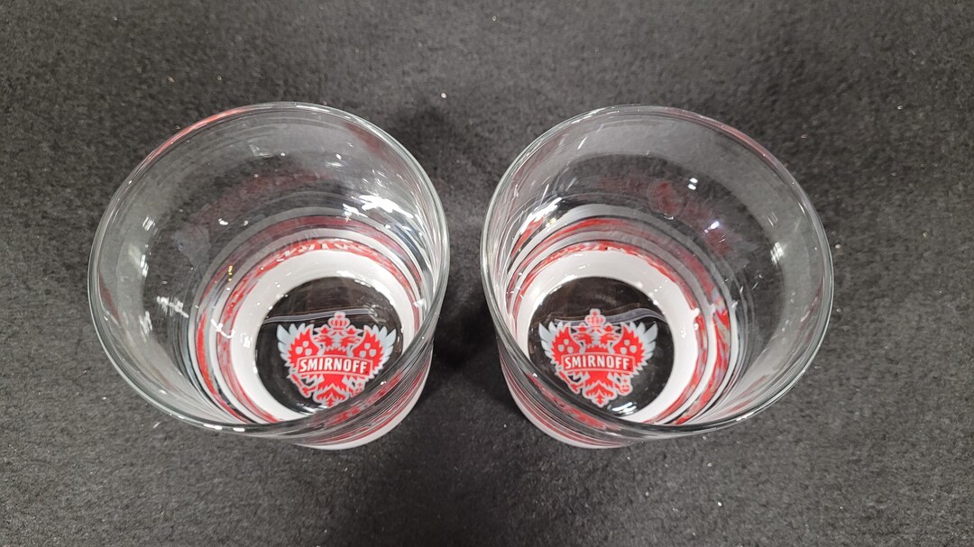 Vintage Smirnoff Vodka Rocks Glasses - Set of 2 - Etsy