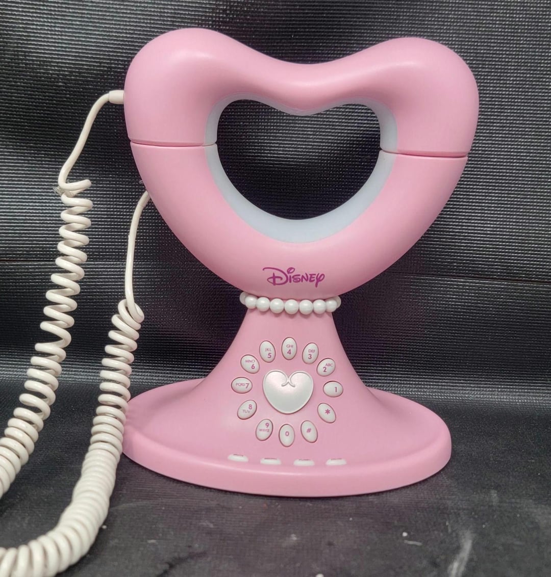 Disney Princess Corded Home Telephone Girls Heart Shaped Pink Pony Club ...